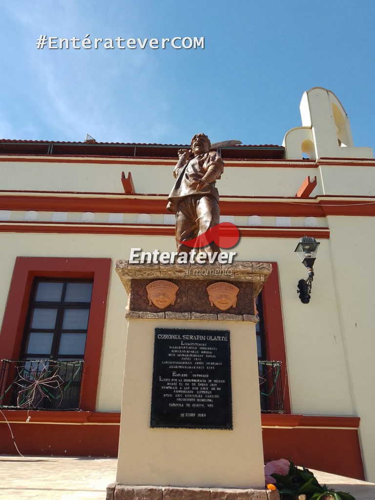 Develan monumento a Serafín Olarte en Papantla - Lado.mx
